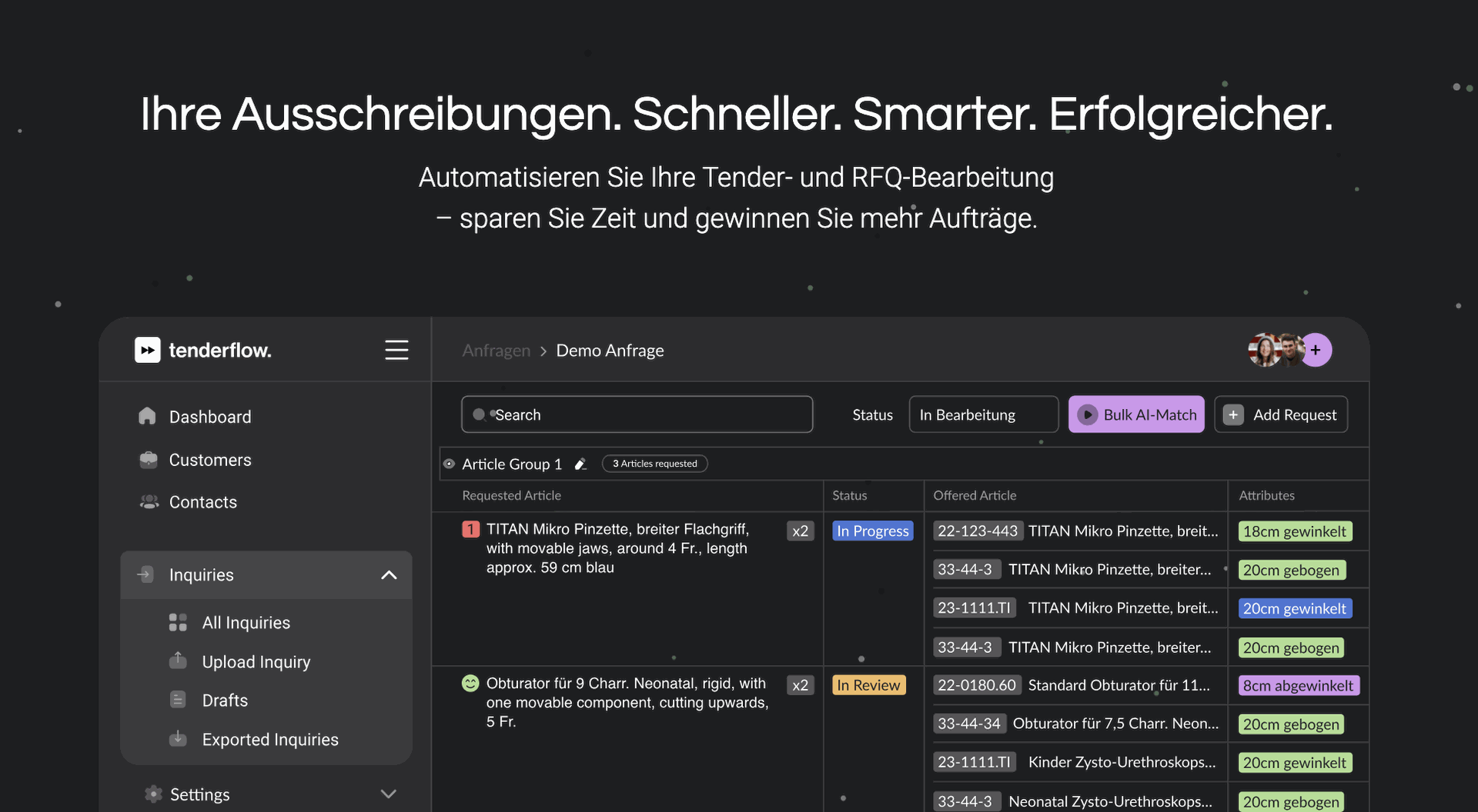 Tender Automation Software | Automate Tenders with Tenderflow AI